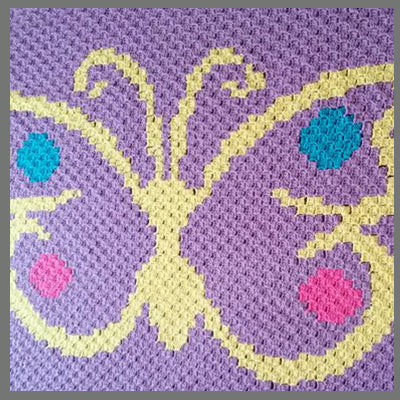 Polka Dot Spring Butterfly C2C Graphgan – Acrylic Stew