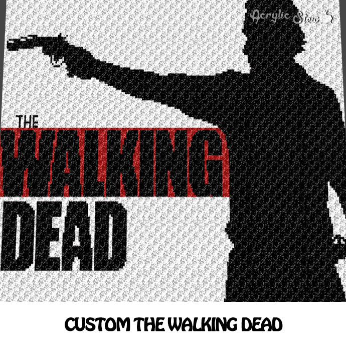 Custom The Walking Dead crochet blanket pattern; c2c, cross stitch gra ...