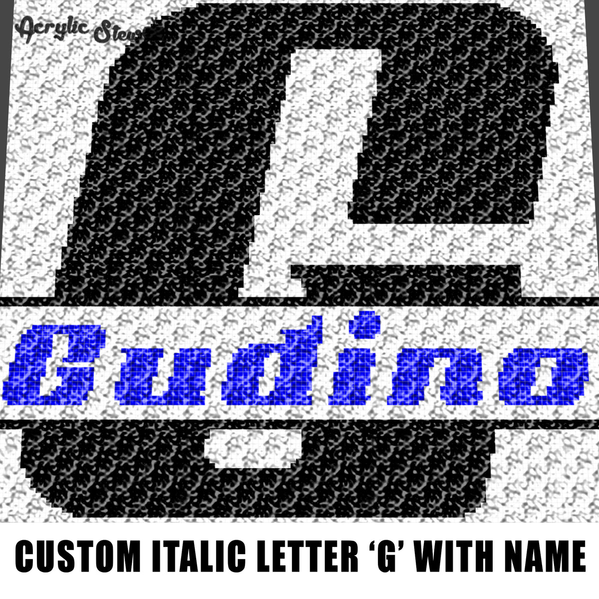 Custom Personalized Letter 'G' and Custom Name for Boy crochet graphga ...